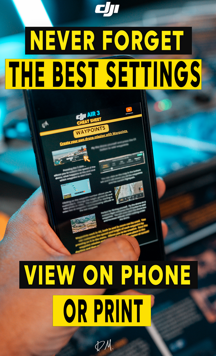 DJI Air 3 CHEAT SHEETS - FLY APP SETTINGS – DMProVisuals
