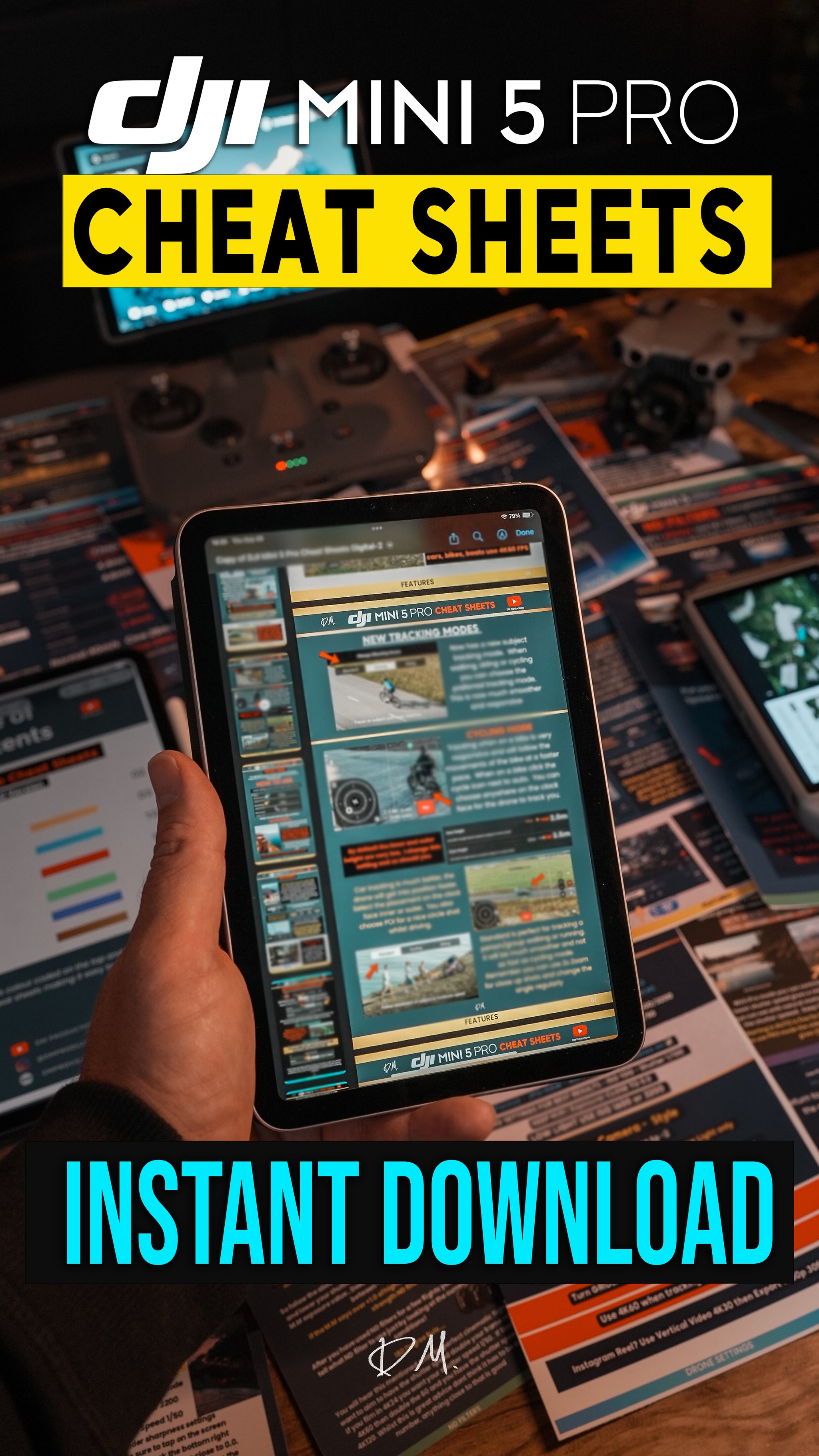 DJI Mini 5 Pro CHEAT SHEETS - FLY APP SETTINGS (Digital) – DMProVisuals