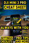 DJI Mini 3 Pro CHEAT SHEETS - FLY APP Settings – DMProVisuals