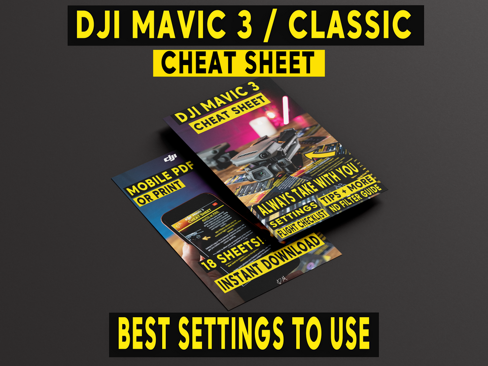 DJI Mavic 3 CHEAT SHEETS - FLY APP Settings – DMProVisuals